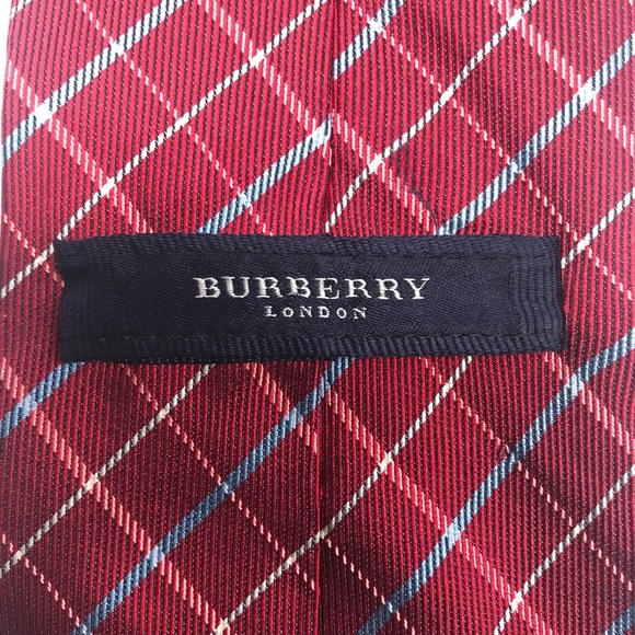 Burberry | Accessories | Burberry London Checkered Red Tie | Poshmark